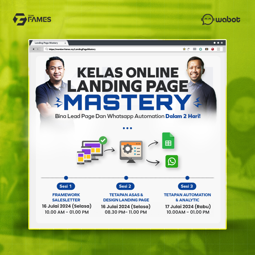 Kelas Online Landing Page Mastery (Master) - Fatomate