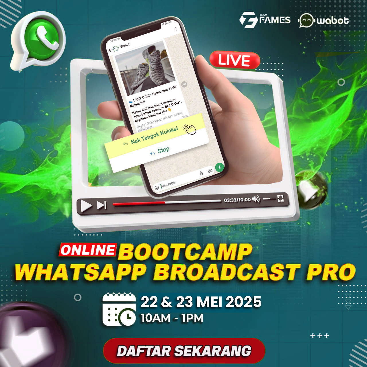 Bootcamp Online Whatsapp Broadcast Pro - Fatomate